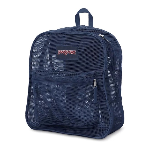 Jansport | Accessories | Jansport Navy Blue Mesh Student Backpack ...